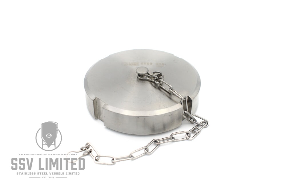 Metric DIN Blank Nut with Chain | Stainless Steel Vessels Limited