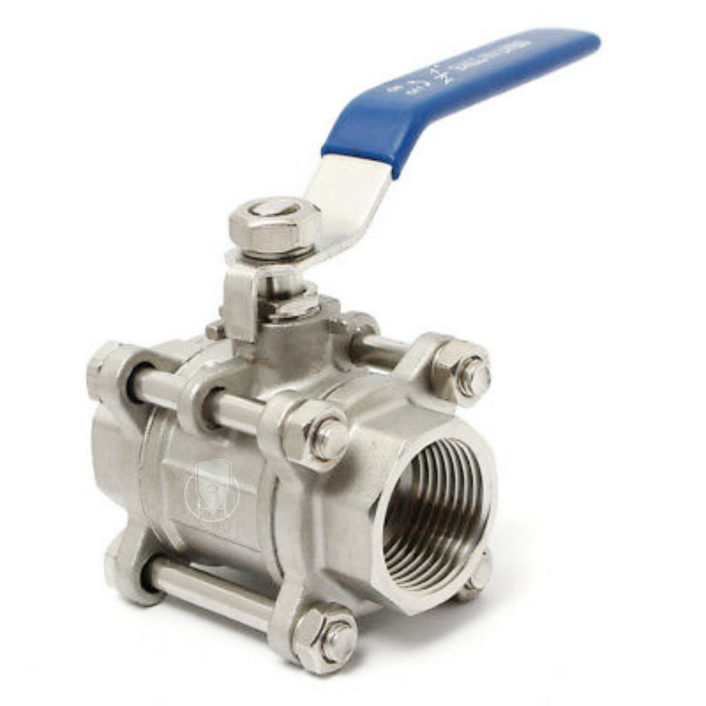 Manual 3 Piece BSP Ball Valve | Stainless Steel Vessels Limited