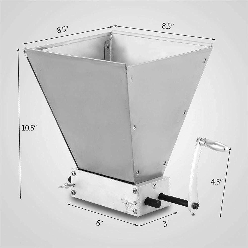 Manual Adjustable Barley Malt Grain Mill 2-Roller Barley Grinder Crush ...